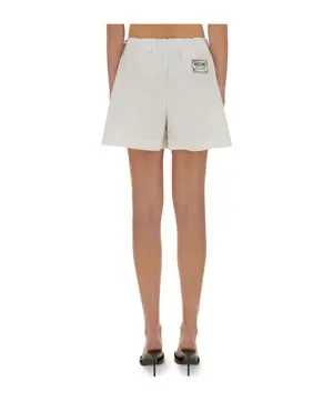 Moschino Elastic Waist Shorts - White
