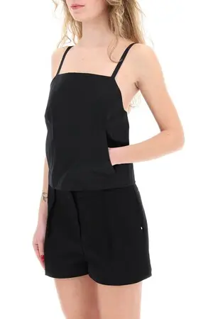 Sportmax Sleeveless Top With Buckle Detail - Black