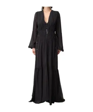 Isabel Marant Étoile Briane V-neck Maxi Dress - Black