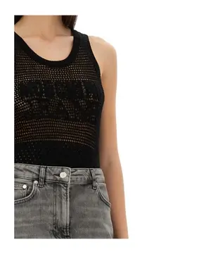Moschino Mesh Tank - Black