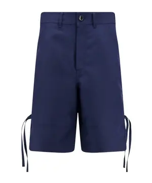 Comme Des Garçons Strap-detailed Bermuda Shorts - Blue