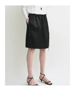 TOTEME Drawstring Mini Skirt - Black