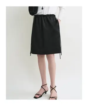 TOTEME Drawstring Mini Skirt - Black