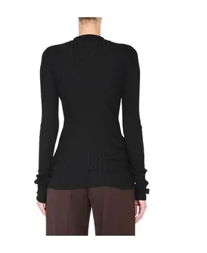Bottega Veneta Ribbed Knit Sweater With High Neck