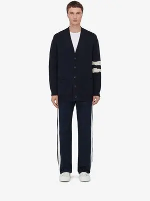 Alexander McQueen Skull Intarsia-knit V-neck Cardigan