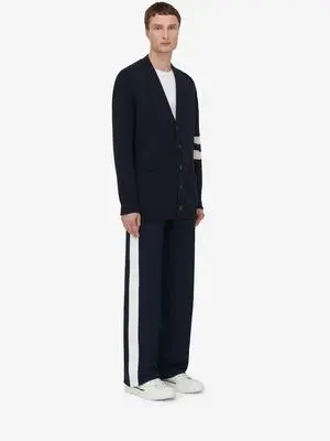 Alexander McQueen Skull Intarsia-knit V-neck Cardigan