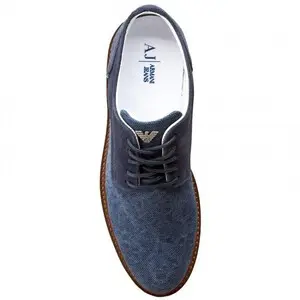 Emporio Armani Lace-up Casual Shoes With Contrast Stitching