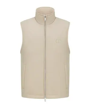 Dior Cd Icon Zipped Vest - Beige