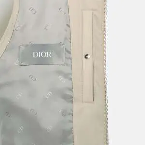 Dior Cd Icon Zipped Vest - Beige