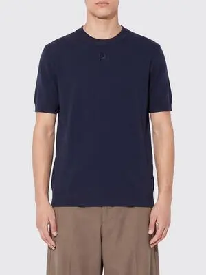 Fendi Short-sleeve Crew Neck Sweater - Blue