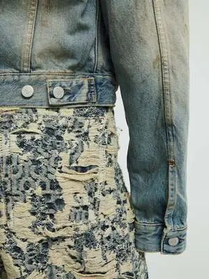 Acne Studios Hooded Denim Jacket - Gray