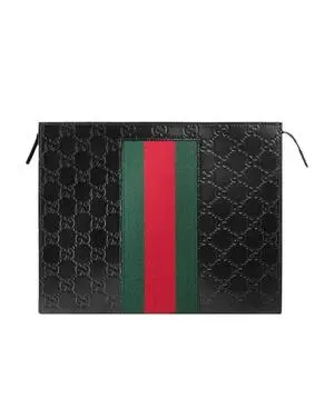 Gucci Signature Web Cosmetic Case - Black