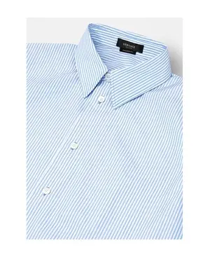Versace Seashell Baroque Striped Buttoned Shirt