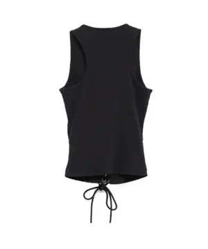 Balenciaga Lace-up Tank Top With Printed Text