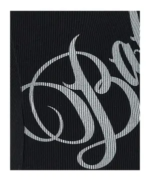 Balenciaga Lace-up Tank Top With Printed Text