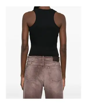 Balenciaga Lace-up Tank Top With Printed Text