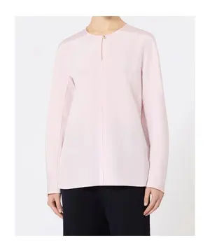 Max Mara Mitico Crewneck Long-sleeved Blouse - Pink