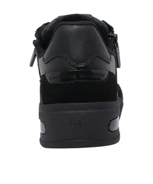 GIUSEPPE ZANOTTI Zip-detail Lace-up Sneakers - Black