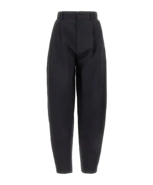 QUIRA Belt-loop Casual Pants With Concealed Front Closure