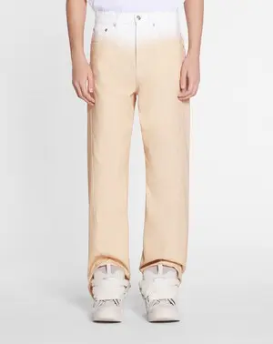 LANVIN Logo Patch Straight Leg Jeans