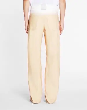 LANVIN Logo Patch Straight Leg Jeans