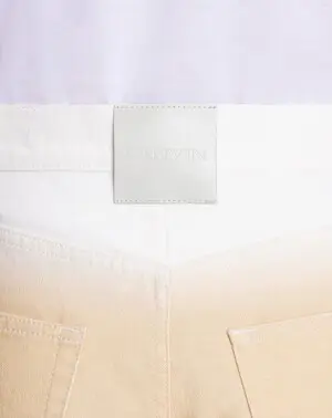 LANVIN Logo Patch Straight Leg Jeans