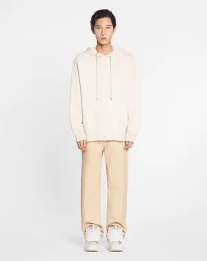 LANVIN Logo Patch Straight Leg Jeans