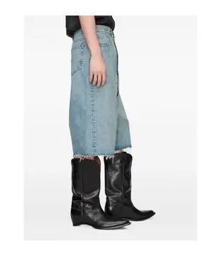 MAISON MARGIELA Dropped Crotch Denim Shorts - Light Blue