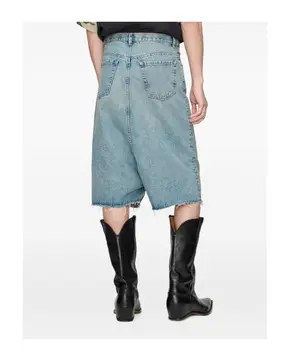 MAISON MARGIELA Dropped Crotch Denim Shorts - Light Blue