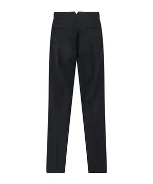 MAISON MARGIELA Pressed-seams Straight Leg Trousers - Black