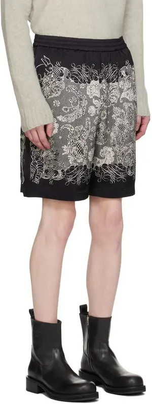 Acne Studios Printed Paisley And Floral Shorts