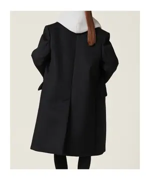Miu Miu Single-breasted Velour Coat - Black