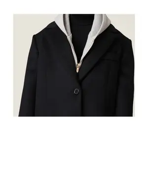Miu Miu Single-breasted Velour Coat