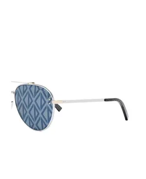 Dior Aviator Sunglasses With Logo Detail - Blue