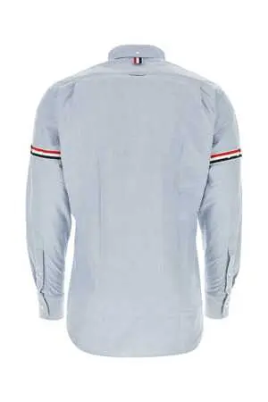 Thom Browne Long-sleeved Striped Detail Shirt - Light Blue