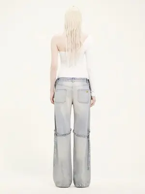 COURREGES Asymmetrical Crepe Top With Twist Detail