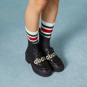 Gucci 60mm Logo-lettering Leather Boots
