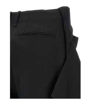 Issey Miyake Draped Wool Wide-leg Trousers