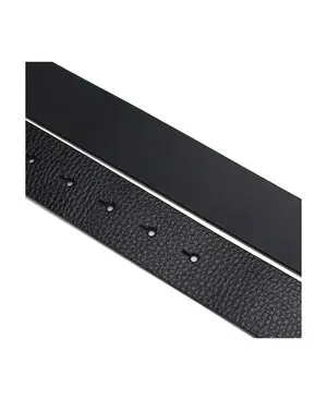 Emporio Armani Reversible Logo Buckle Belt - Black