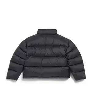 Balenciaga Lightweight Matte Nylon Puffer Jacket - Black
