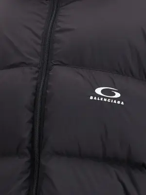 Balenciaga Lightweight Matte Nylon Puffer Jacket - Black