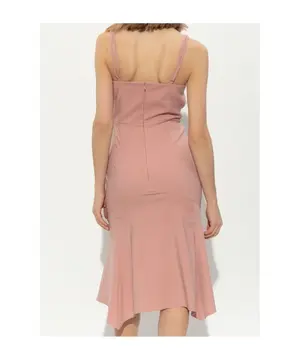 Dsquared2 Strappy Corset Midi Dress With Flared Hem