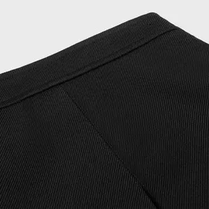 Celine Trapeze Mini Skirt In Double Faced Wool Twill