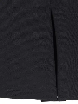 Celine Trapeze Mini Skirt In Double Faced Wool Twill
