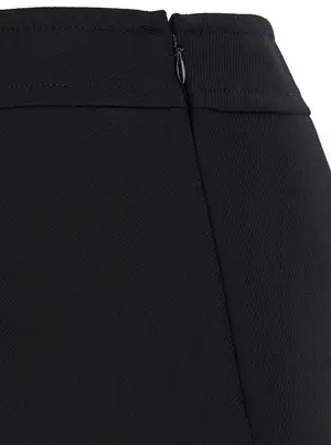 Celine Trapeze Mini Skirt In Double Faced Wool Twill