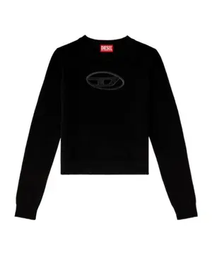 DIESEL® M-areesa Slim Jumper With Oval D Logo Detail - Black