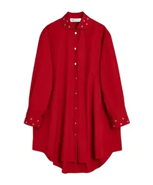 Our Legacy Frock Shirt Dress With Eyelet Details