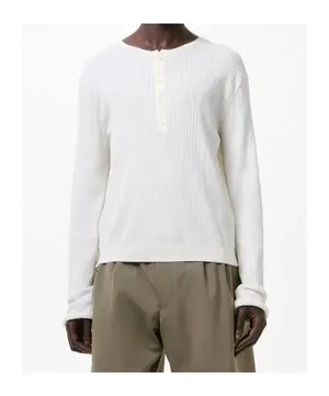 Our Legacy Fine Henley Ribbed-knit T-shirt