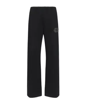 MAISON MARGIELA Patch Detail Drawstring Wide-leg Trousers - Balck