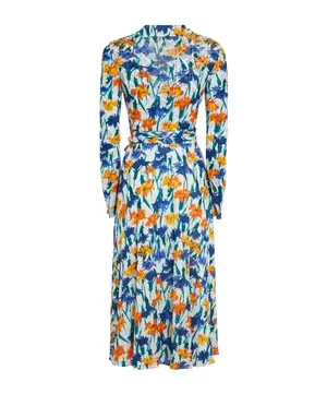 Diane Von Furstenberg Floral Print V-neck Wrap Dress